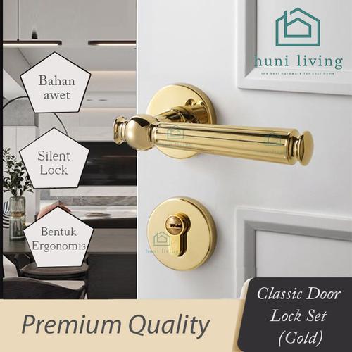 Jual Gagang Pintu Gaya Eropa Pegangan Pintu Door Handle Lock Classic ...