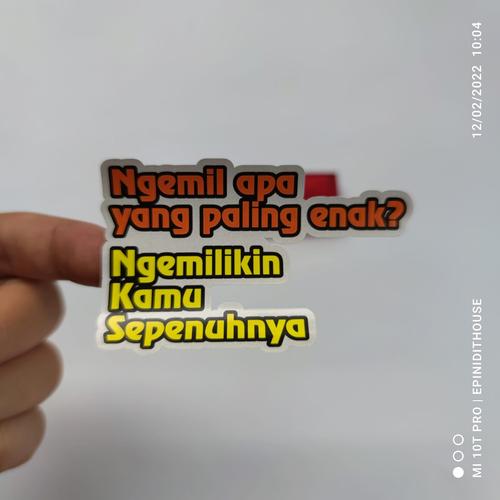 Jual Stiker Ngemil Enak Kata Gombal Humor Lucu Viral Meme Motor Helm ...