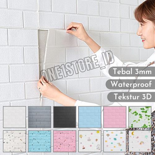 Jual Wallpaper Dinding 3D Foam Wallfoam Bata Dekorasi Dinding 70 x 77cm ...