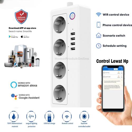Jual Stop Kontak Colokan Listrik USB Smart Power Strip APP WIFI Control - Jakarta Utara ...
