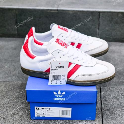 Jual SEPATU ADIDAS SAMBA OG WHITE RED MADE IN INDONESIA - Putih, 40 ...