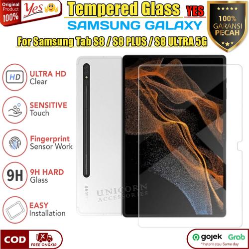 Promo Samsung Tab S8 Ultra S8 + 5G Tempered Glass YES Tablet Anti Gores ...