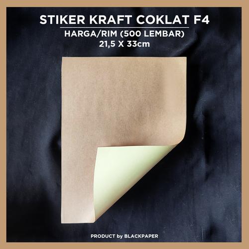 Jual HARGA/500 lembar - F4 LABEL/PRINT KERTAS STIKER/STICKER KRAFT ...