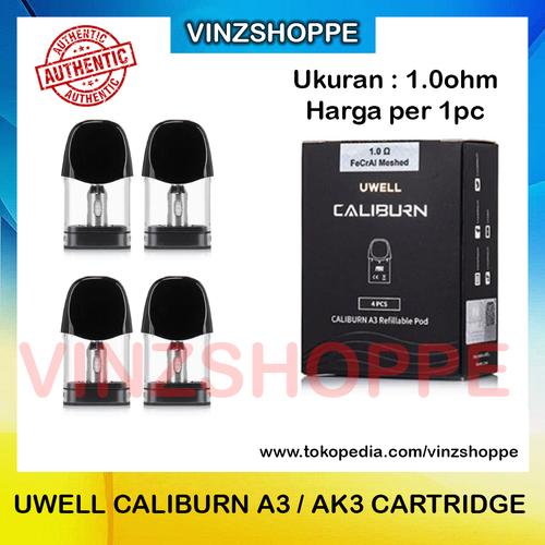 Jual Authentic Uwell Caliburn A3 / AK3 / Cartridge with 1.0 ohm coil ...