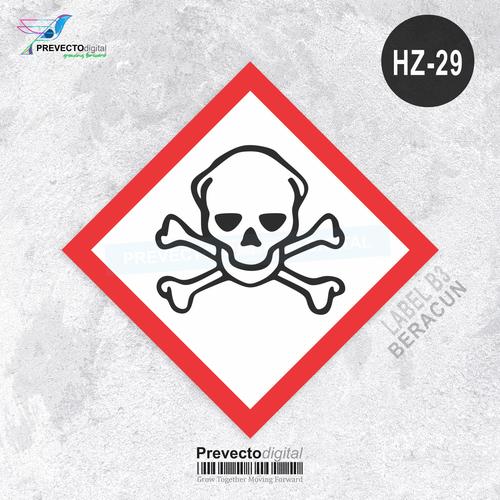 Jual Sticker Simbol Label K3 Limbah B3 Hazmat Label B3 Beracun ...