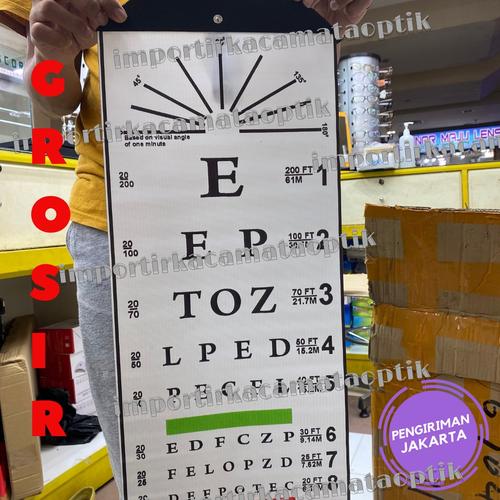 Jual snellen chart huruf pemeriksaan mata kir kacamata optik - Jakarta ...