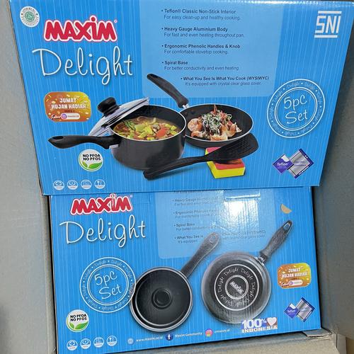 Jual MAXIM DELIGHT SET 5 pcs WAJAN PENGGORENGAN /PANCI/ SAUCE PAN/WOK ...