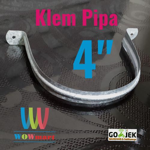 Jual Klem 4 " Inch Kleman Penjepit Pipa PVC Plat Tebal Anti Karat ...