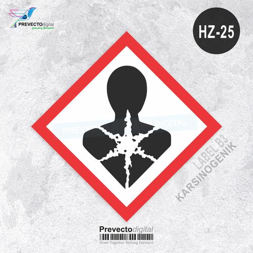 Jual Sticker Simbol Label K3 Limbah B3 Hazmat Karsinogenik, Teratogenik ...