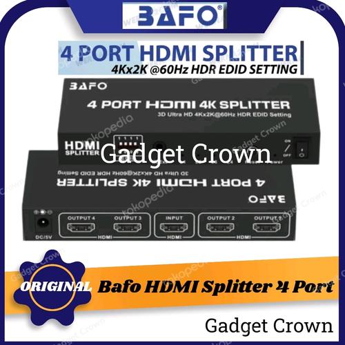 Jual BAFO HDMI Splitter 4 Port Support 4K ORIGINAL - Jakarta Pusat ...