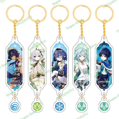 Jual Long Acrylic Genshin Gantungan kunci Vision Gold Tighnari Nahida ...