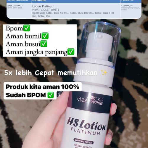 Jual HS BODY LOTION PLATINUM UNTUK PEMULA KULIT SUSAH PUTIH - Kota ...