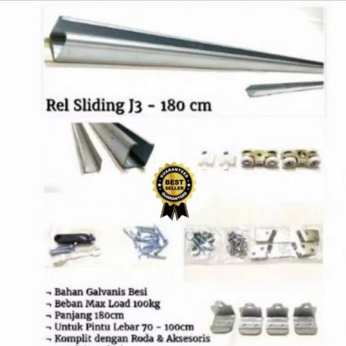 Jual Rel Pintu Sleding J3 rel pintu geser j3 180 cm rel pintu sliding ...