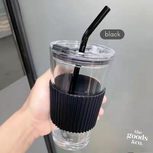Jual Gelas Tumbler Aesthetic Gelas Kaca Aesthetic Gelas Estetik Bottle ...