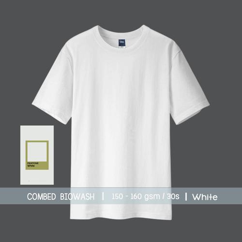 Jual KAOS BASIC- PUTIH NETRAL [ COTTON COMBED 30s OEKO-TEX]| Kaos Polos ...