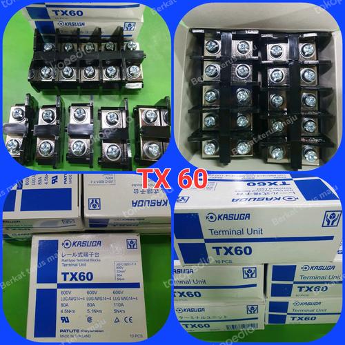Jual Terminal Blok Type TR60 / TX 60 (type baru)....Merk Kasuga ...