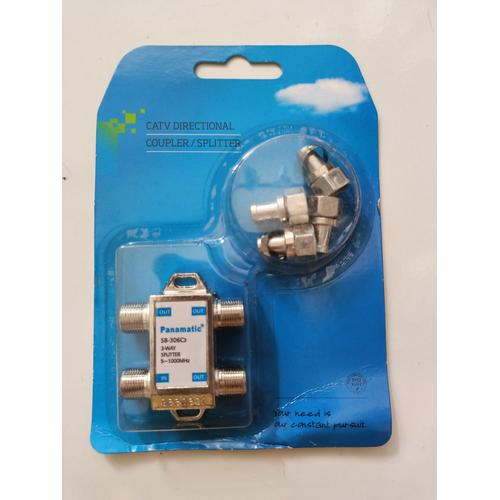 Jual Splitter/Spliter/Pembagi/Paralel Konektor Antena TV 3 Way 3 OUT 1 ...
