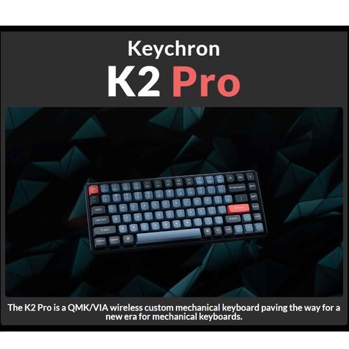 Promo Keychron K2 Pro QMK/VIA Fully Assembled Wireless Mechanical ...