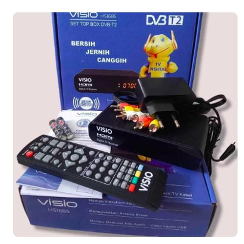 Jual VISIO HS1685 Set Top Box STB DVBT2 Penerima Siaran Digital Kominfo ...