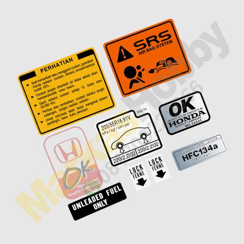 Jual Sticker Civic FD Set - Kab. Bandung - Markas Hobby Sticker | Tokopedia