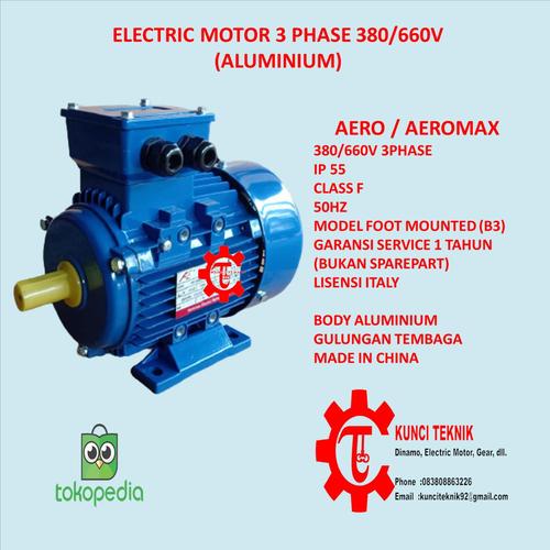 Jual 7,5 HP 5,5 KW 3 Phase 2 Pole Elektro Motordinamo/Motor Induksi B3 - Kota Tangerang - Kunci ...