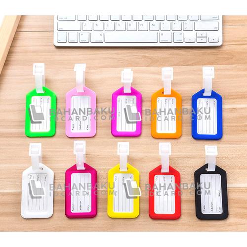 Jual luggage tag Koper Tas Label name tag Bahan plastik silicon - Biru ...
