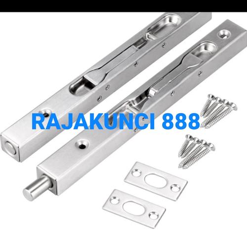 Jual Grendel tanam Stainless 6in dan 12in grendel tanam pintu dobel ...