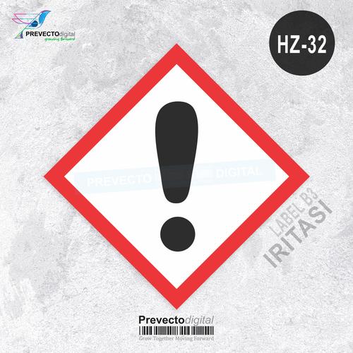 Jual Sticker Simbol Label K3 Limbah B3 Hazmat Label B3 Iritasi ...