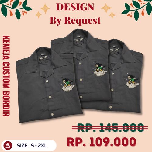 Jual Kemeja Bordir / Custom Kemeja Premium - UNISEX - XXL, Dark Green ...