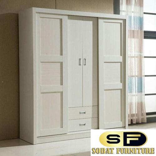 Jual Lemari Pakaian Kayu Jati Minimalis - Wardrobe Kayu Custom Natural ...