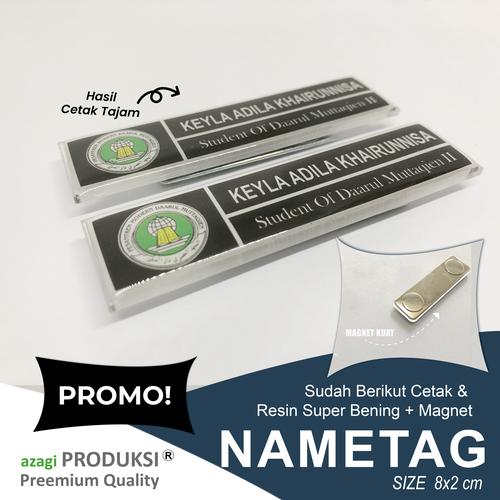 Jual NameTag Magnet / Papan Nama Dada Premium Akrilik Transparan [PROMO ...