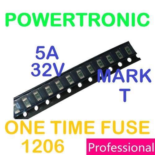 Jual 1206 5A 32V Fuse Fast Blow Acting Marking T SMD One Time Fuse 3216 ...