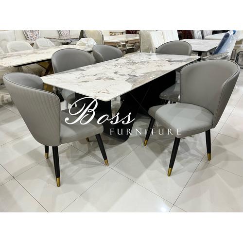 Jual Meja Makan Marmer Impor Rangka Besi Stainless Marmer Tebal 180 x ...