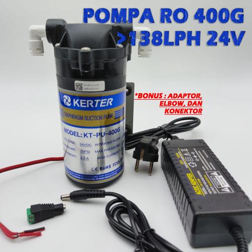 Jual Pompa RO 400 Gpd Booster Pump RO 24V Pompa dorong RO plus adaptor ...