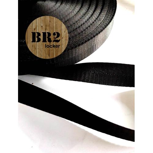 Jual Tali Webbing Nylon Bisban Tas lebar 2.5 cm - per 1 meter - Hitam ...
