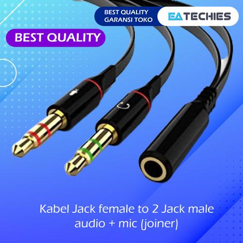Jual Kabel Audio 3.5MM Female to 2 Male 3.5MM AUDIO MIC Y JOINER/SPLITTER - Kota Bandung ...