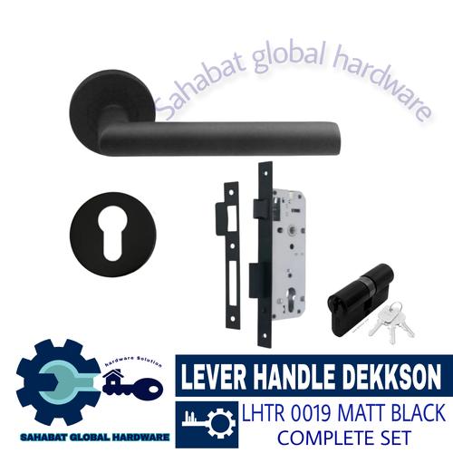 Jual Lever Handle SET Dekkson LHTR 0019 BLACK complete SET || LHTR0019 ...