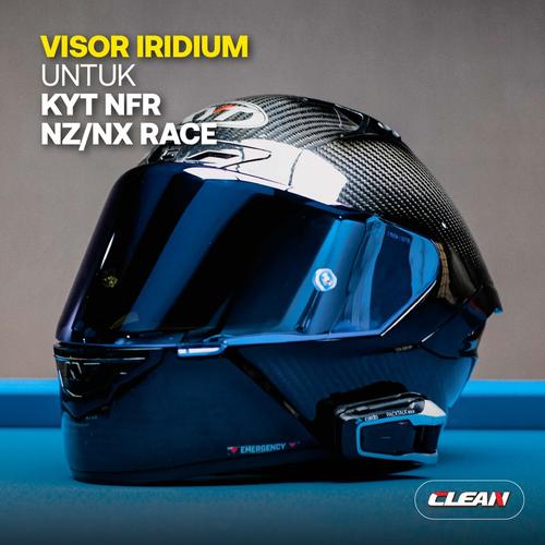 Jual CLEAN Kaca Helm Iridium (No.49) KYT NFR Fullface / NF-R / NX Race - Revo Blue - Jakarta ...