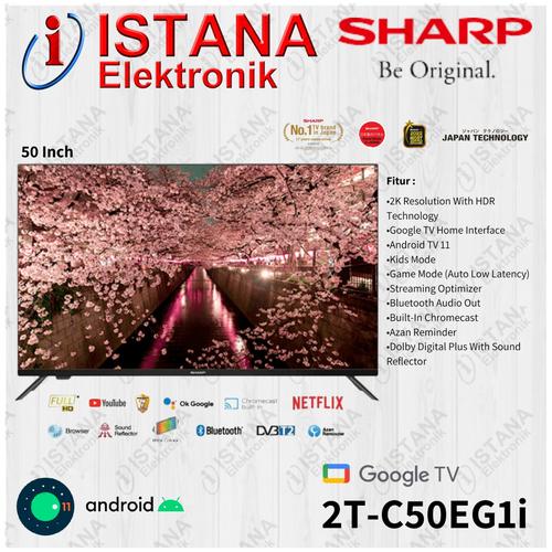 Promo SHARP LED 50 INCH GOOGLE TV ANDROID 11 2T-C50EG1i Cicil 0% 3x ...