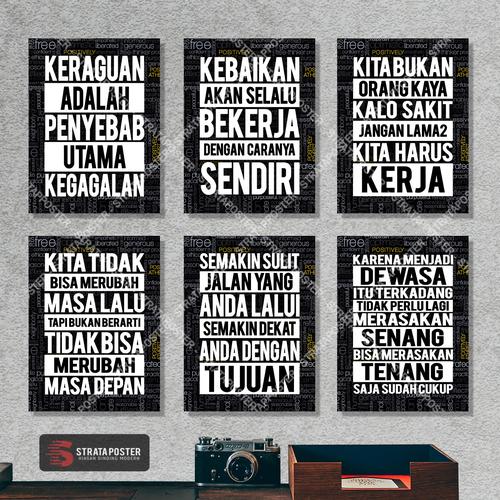 Jual hiasan dinding kata Dekorasi ruangan Poster motivasi Wall decor ...