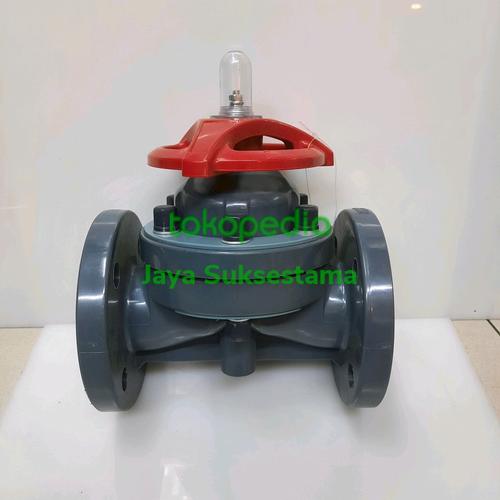 Jual Diaphragm Valve PVC Jis 10k DN50 / Diapgram EPDM ANSI 150 2" inch ...