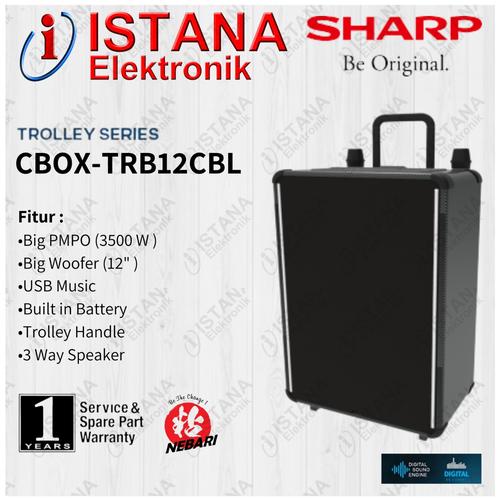 Promo SHARP TROLLEY SPEAKER AKTIF SYSTEM 12 INCH CBOX-TRB12CBL Cicil 0% 3x - Kota Palembang ...