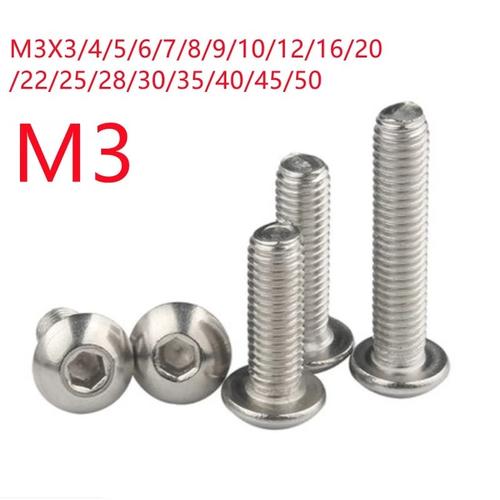 Jual Baut Button L Hex M3 x 6 8 10 12 15 20 25 30 35 mm Stainless Steel 304 - 10mm - Kota ...