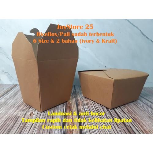 Jual Food Pail / Rice Box / Deli Box / Paper LunchBox Ivory&Kraft take ...