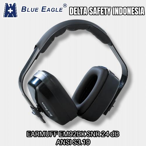 Jual Earmuff Blue Eagle SNR 24db EM92BK Original / Pelindung Telinga ...