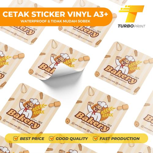 Jual Cetak Stiker Label Vinyl A3+ Tahan Air Sticker Kemasan Produk ...