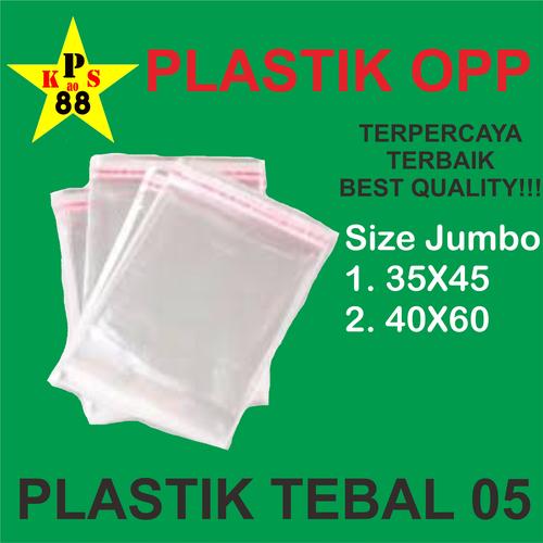 Jual OPP SIZE JUMBO TEBAL 05 UKURAN 0PP 35X45 - OPP 40X60 - PACKING TAS ...
