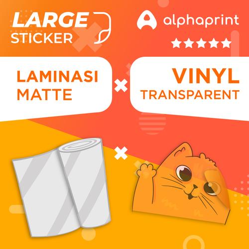 Jual Sticker Custom Vinyl Transparan / Bening (Print & Cut) - Laminasi ...