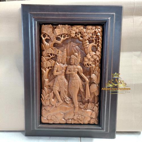 Jual Relief patung ukir motif - pigura ukiran rama dan sinta ukuran 74 ...