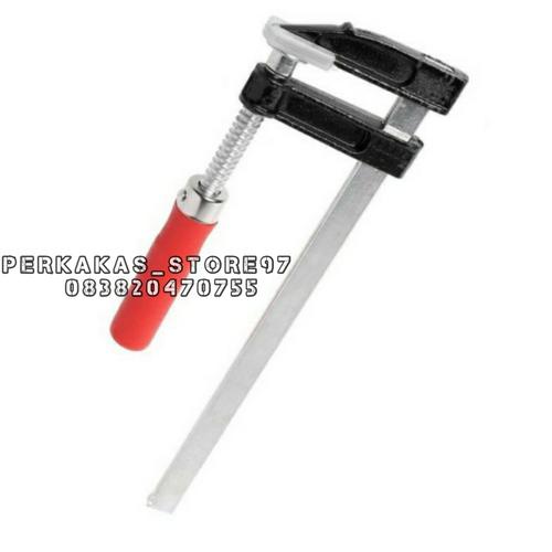 Jual Clamp f penjepit kayu model F 120 × 400mm catok kayu ragum model F ...